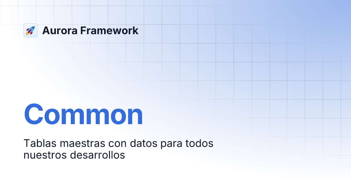 Common | Aurora Framework