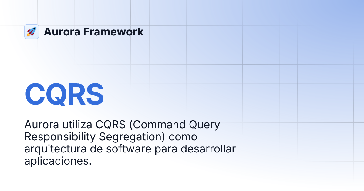 CQRS | Aurora Framework
